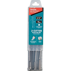 Makita B-60872 3/16" x 6" SDS-Plus Bit, 2-Cutter, 10/Pk