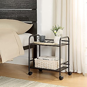 SunnyPoint Minimalist Style Utility Rolling Shelf Cart (BLK)