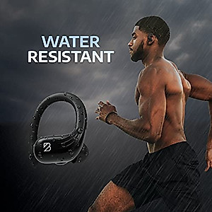Runner 60 Wireless Sport Earbuds for Running 80 Hour Long Battery Life Over the Ear Earbuds with EarHooks, Wrap Around Ear buds Wireless Bluetooth Earbuds with Microphone, Earphones In Ear Headphones