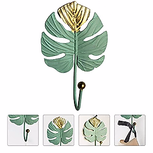 STOBAZA 3 pcs Hanging Hooks Keys Bathroom Rustic Coat Holder Gift Multifunctional Metal Hangers Clothing Shape Iron Monstera Home Cloth Art Decorative Idea Key Hat Living Bedroom