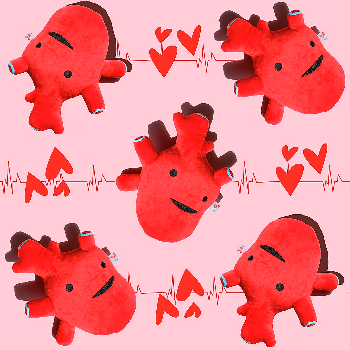 I Heart Guts Heart Plush - I Got The Beat! - 10" Stuffed Heart Plushie for Open Heart Surgery Gifts - Educational Cardiologist Gifts for Med Students, Science Teachers & Cardiac Nurses