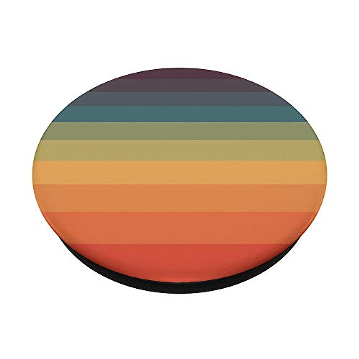Minimal Rainbow Color Retro Stripes - Vintage 70s Love PopSockets PopGrip: Swappable Grip for Phones & Tablets