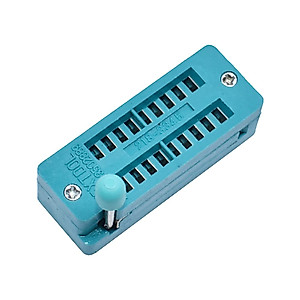 VITechone1pcs/lot 14/16/ 18/20/ 24/28 /32/40 P Pin 2.54 MM Green DIP Universal ZIF IC Socket Test Solder Type IC Lock seat ZIF Socket