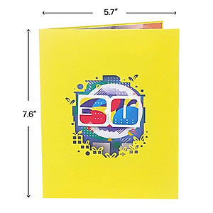 Ribbli 30th Birthday Card, Happy 30 Pop Up Birthday Card, 3D Birthday Cards for Men Women Her Him Friend Son Daughter, with Envelope