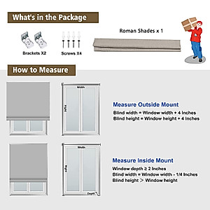 Comodex Cordless Floral Roman Shades, Green Leaf Customized Window Shades,Light Filtering Premium Blackout Roman Blinds, Washable Fabric Roman Shades for Windows, French Doors, Doors, Kitchen Windows