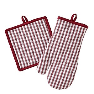 SKL Home By Saturday Knight Ltd. Winter Greetings Oven Mitt & Pot Holder Set, Natural