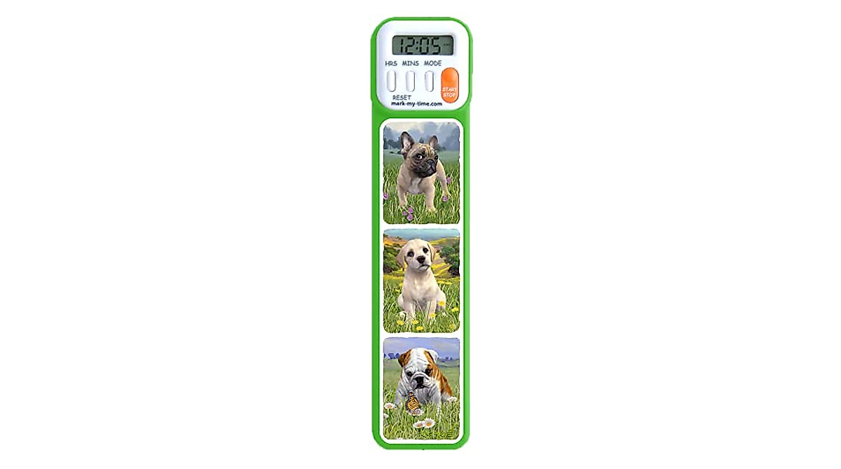 Mark-My-Time 3D Puppies Digital Bookmark & Reading Timer