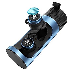 Nillkin True Wireless Earbuds Noise Cancelling with Microphone for iPhone Android, TWS Headphones with Charging Case,Touch Control, 65H Playback Earphones for Sport Running, Blue
