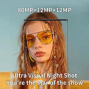 WV LeisureMaster C23+5G Cell Phone with Tool Pen, Android Smartphone, 6GB+256GB Full Netcom Unlocked Phone, Support Dual SIM Dual Standby Face Recognition 6000mAh Ultra Long Life Battery.(Black)