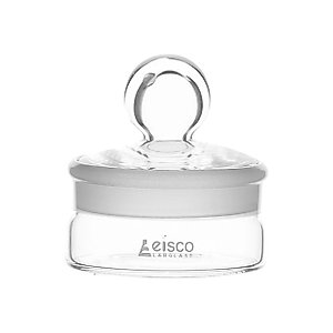EISCO Weighing Bottle, Low Form, 20ml capacity, Borosilicate Glass with Interchangeable Ground Stopper Labs