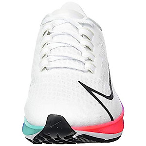 NIKE Women's Race Running Shoe, White Flash Crimson Hyper Violet Spruce Aura Vapor Green Black, 8.5