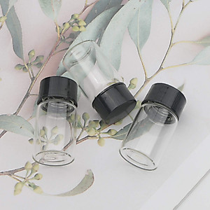 Clear Glass Vials with Screwcap Empty Vials Bottles Liquid Sampling Sample Glass Bottles for Travel (24pcs 7ml)