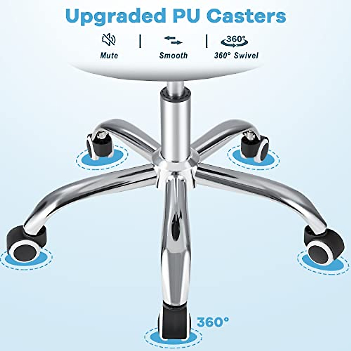 Giantex Home Office Desk Chair Set of 2, Armless Plastic Swivel Rolling Task Chair w/Soft PU Leather Cushion & Universal Casters, Modern Computer Chair for Dorm Bedroom Living Room, Black