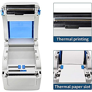 Shipping Label Printer, Barcode Thermal Direct Printer for Amazon Ebay PayPal Etsy Shopify Shipstation Stamps.com Ups USPS FedEx DHL, 4x6 inch with 350 Labels Not for Mac