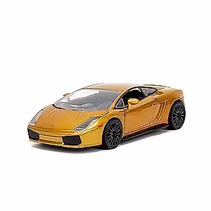 Fast & Furious Fast X 1:24 Gold Lamborghini Gallardo Die-Cast Car, Toys for Kids and Adults