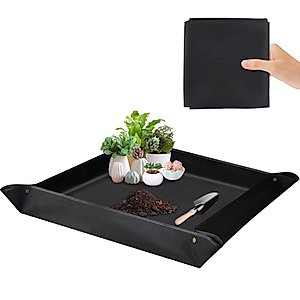 Repotting Mat for Plant Transplanting Indoor Thickened Waterproof Portable Foldable Gardening PottingTray Mat Plant Tool Accessories for Plants Succulents Cactus Bonsai Pots Garden Gift 29.5"x29.5"