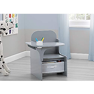 Delta Children MySize Chair Desk with Storage Bin - Greenguard Gold Certified, Grey