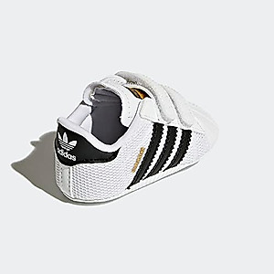 adidas Originals unisex child Superstar Sneaker, Core White/Black/White, 4 Toddler US