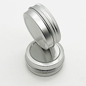MYYZMY 30 Pack 1 oz Aluminum Tin Jar with Screw Lid 30 ml Round Refillable Containers
