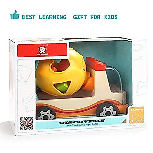TOP BRIGHT Dump Truck Shape Sorter Toys for Toddlers - Preschool Learning Toys for 2 3 Year Old Boys Girls Gifts