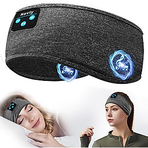 Navly Sleep Headphones, 10Hrs Sports Headband with Soft Cozy Earbuds Comfortable, Headphones Headband with Ultra-Thin HD Stereo Speakers Perfect for Workout,Running,Yoga,Travel