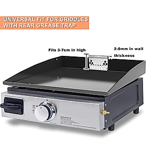 Begatter Grease Gate Spatula Holder Combo, Food Mesh Screen Blocks Food from Falling into Rear Grease Trap, Blackstone Griddle Accessories Universal Fit All Blackstone Grills, 2 PCS