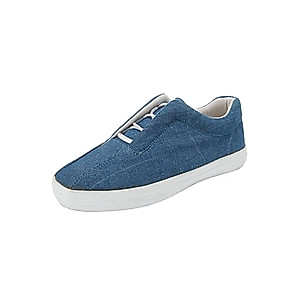 Comfortview Women's Wide Width The Bungee Slip On Sneaker - 8 W, Denim Silver