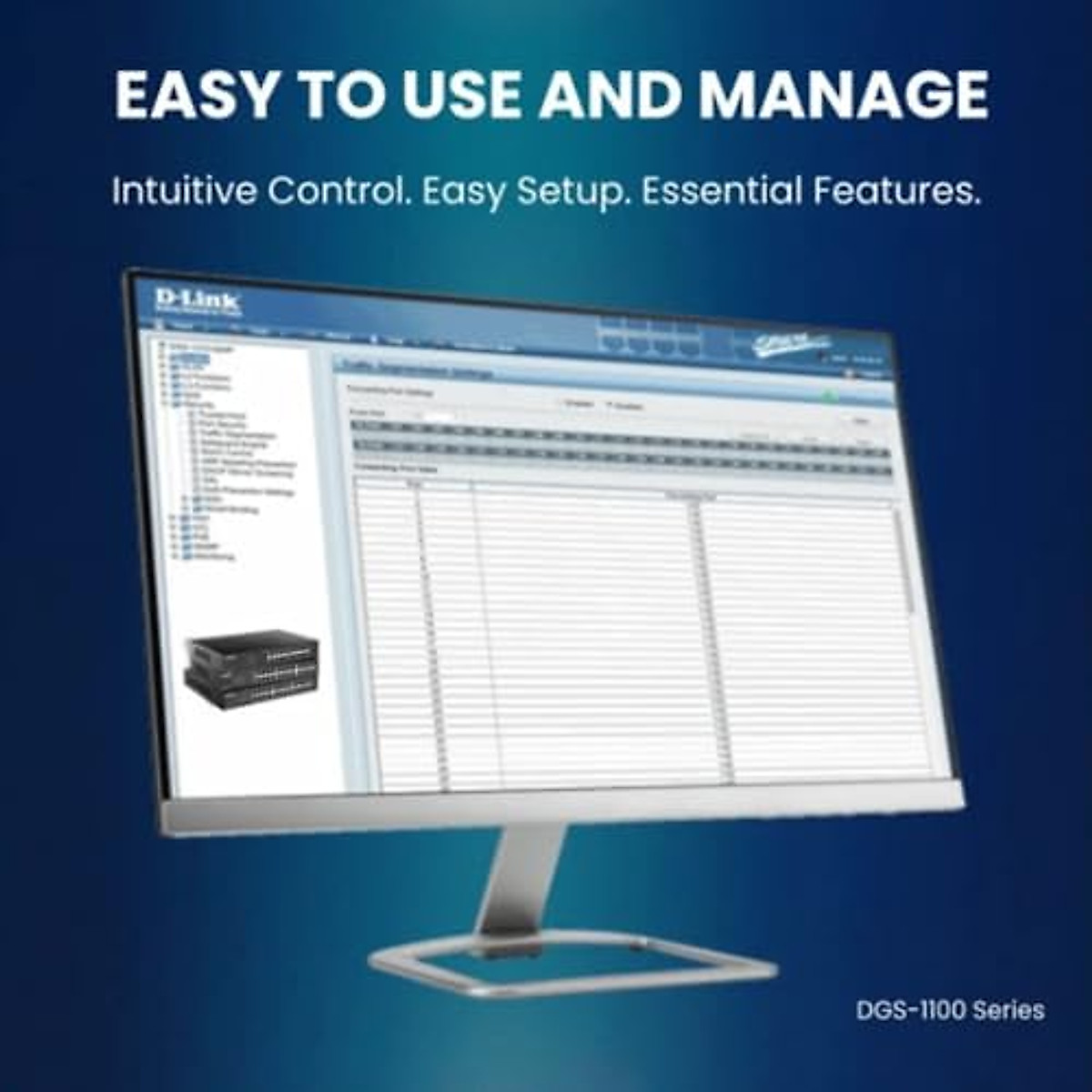 D-Link 24-Port Gigabit Smart Managed Switch | Web Managed | Cable Diagnostics | NDAA Compliant - (DGS-1100-24V2)
