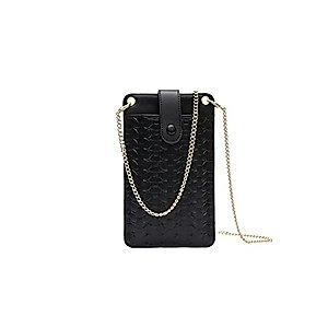 Cell Phone Purse Wallet Case Small Crossbody Bag with Chain Strap for iPhone 13 12 11 Pro Max XR OnePlus Nord N200 9 8 8T Galaxy S21 S20 Note 20 Ultra S21 FE A32 A52 A72 Sony Xperia 1 III 10 II(Black)
