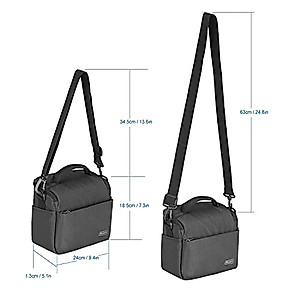 Dulepro Camera Bag, SLR DSLR Camera Bags, Waterproof and Anti-Shock Theft Camera Case Bag, DIY Padded Camera Shoulder Bag for Women/Men Travel Digital DSLR Photography Bags