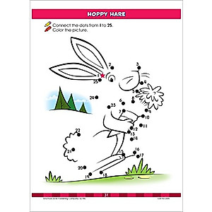 School Zone - Dot-to-Dots Numbers Workbook - 32 Pages, Ages 3 to 5, Preschool to Kindergarten, Connect the Dots, Numerical Order, Coloring, and More (School Zone Activity Zone® Workbook Series)