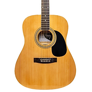 ChordBuddy 42" Full Size Acoustic Guitar Combo Beginner Set with Natural Finish Guitar, Tuner, and Learning System