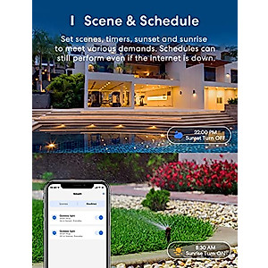 meross Outdoor Smart Plug, Outdoor Wi-Fi Outlet with 2 Grounded Outlets, Remote Control, Timer, Waterproof, Works with Amazon Alexa, Google Home, SmartThings, 2.4Ghz only, FCC Certified, Non-HK