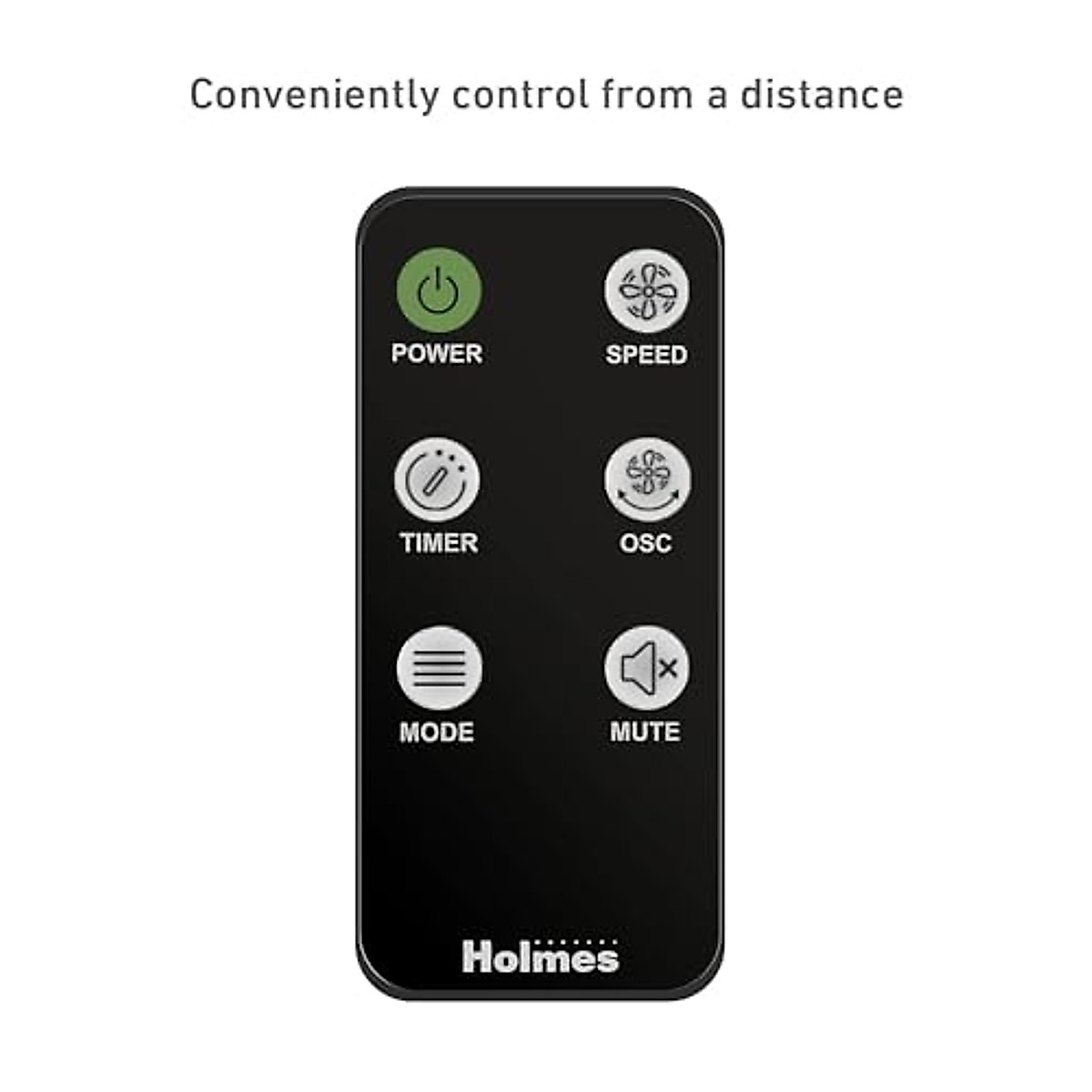 HOLMES 42" Digital Tower Fan, ClearRead Display, 90° Oscillation, 5 Speeds, 4 Modes, 8-Hour Timer, Home, Bedroom or Office, Remote Control, Matte Black