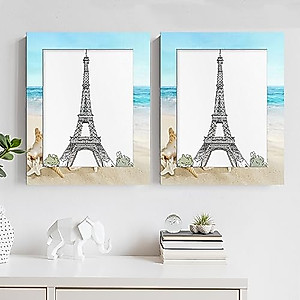 Mardesigns Personalized 8x10 Summer Beach Picture Frame, Wall Mount or Table Top Photo Frame, Starfish Seashells Wood Customized Frame Fits 8x10 or 6x8 Picture with Custom Text