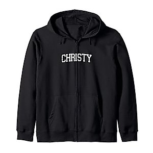 Vintage Personalized Name Classic Christy Zip Hoodie