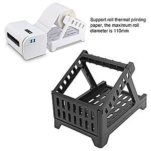 GOWENIC Barcode Printer Stand, Save Space Lightweight Convenient Mini Printer Bracket for General Labeling Machines, Universal External Face Sheet Bracket Thermal Label Bracket for Home Office(Black)