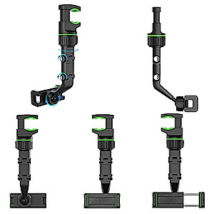 HENGSHI Car Phone Holder,360° Rearview Mirror Phone Holder,Phone Holder Phone Mount Universal Adjustable Holder Cradle Car Mount for Cell Phone