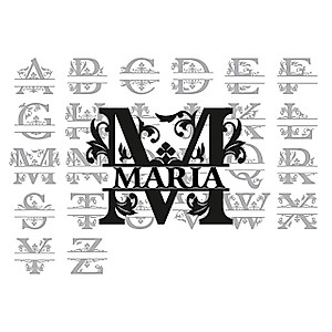 Custom Engraved Floral Monogram Design yeti Tumbler