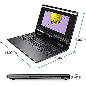 HP - Envy x360 2-in-1 15.6" Touch-Screen Laptop - AMD Ryzen 7 - 8GB Memory - 512GB SSD - Nightfall Black