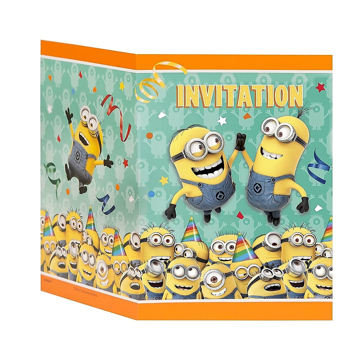 Amscan Despicable Me Birthday Party Supplies Bundle Pack includes 24 Party Invitations and 24 Thank You Postcards
