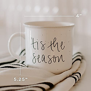 Sweet Water Decor Fall Coffee Mugs | Seasonal 16oz Ceramic Campfire Coffee Cup | Microwave & Dishwasher Safe Autumn Mug Great for Halloween, Pumpkin Spice Lattes & Thanksgiving (Sweater Weather)