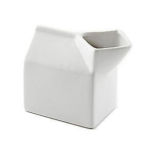 American Metalcraft CMCC5 Ceramic Milk Carton Creamers, 5-Ounces