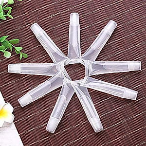 FALADOO 100 Pcs 10 ml Lip Gloss Balm Tubes Refillable Empty Tubes Clear Cosmetic Containers Soft Tube (10ML, 100)