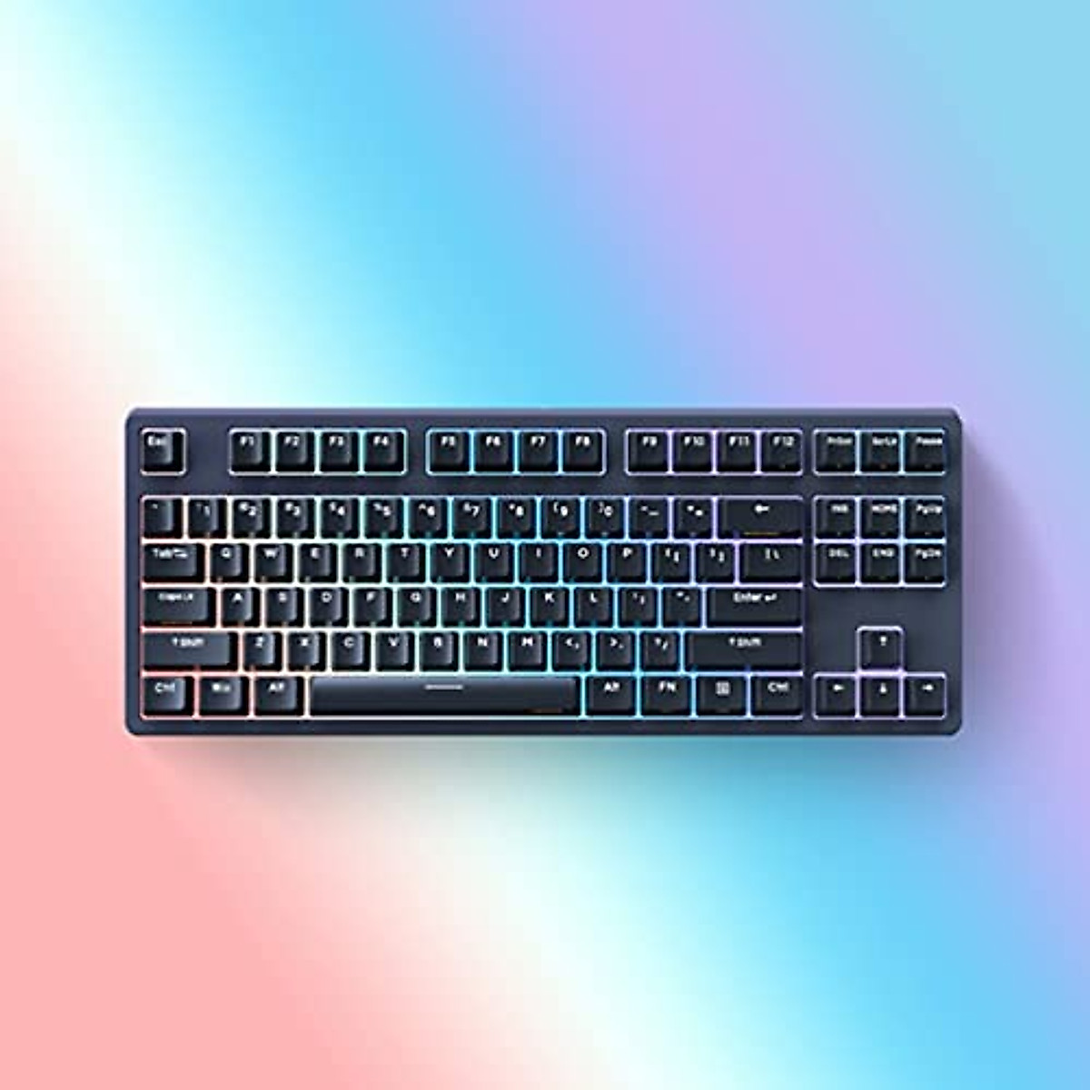OSALADI RGB Keyboard Mechanical Keyboard Keypad USB Gaming Keyboard 87 Keys Keyboard Combo Cordless Mechanical Keyboard Set for PC Laptop Mechanical Keyboard Mice Mechanical Keyboard
