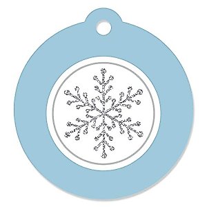 Big Dot of Happiness Winter Wonderland - Snowflake Holiday Party and Winter Wedding Favor Gift Tags (Set of 20)