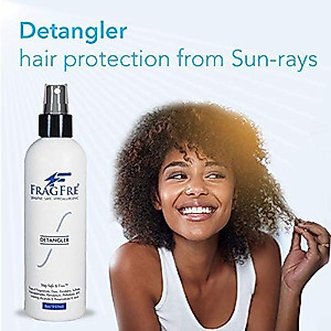 FRAGFRE Hair Detangler Spray, 8 oz - Leave in Conditioner for Sensitive Skin and Scalp - Styling Heat Protectant Spray - Gluten Free Vegan Cruelty Free