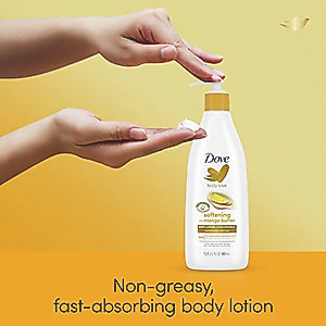 Dove Body Love Softening Body Lotion with Mango & Almond Pack of 3 For Touchably Soft Skin Butters Lotion for Dry Skin with Restoring Ceramide Serum 13.5 oz