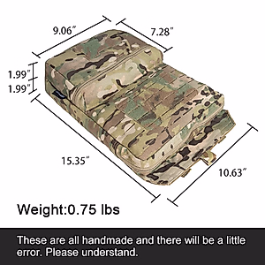 Tactical MOLLE Hydration Pack for 2L Hydration Water Bladder Hydration Bag for Tactical Backpack 500D Nylon (Multi-camo)