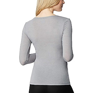 32 Degrees Women's 2 Pack Ultra Light Thermal Baselayer Scoop Top, White/Cloud Cover, Small